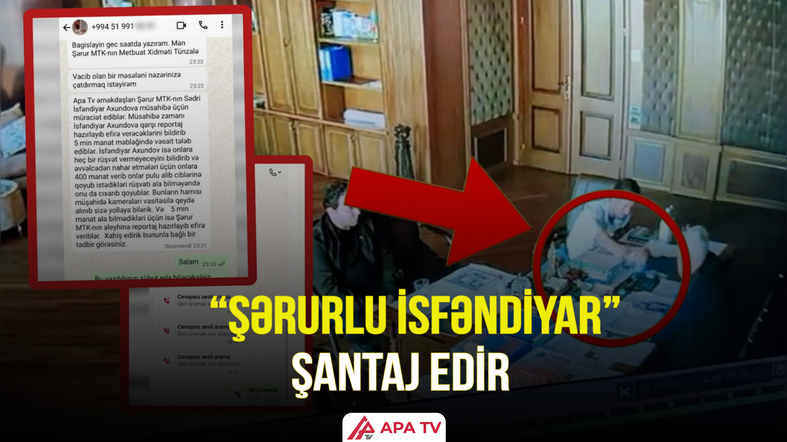 İsfəndiyar Axundov gizli çəkilişlə medianı təhdid edir