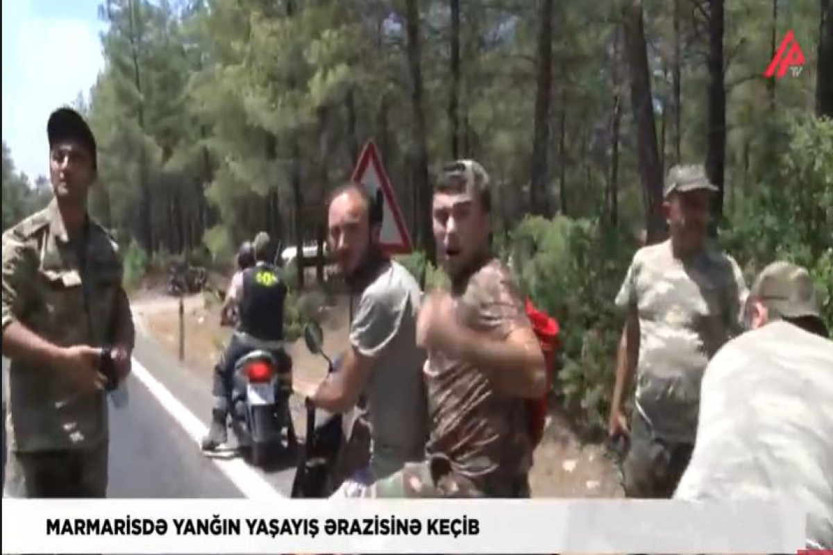 Fire flames spread to residential area in Marmaris, Turkey - APA TV ...