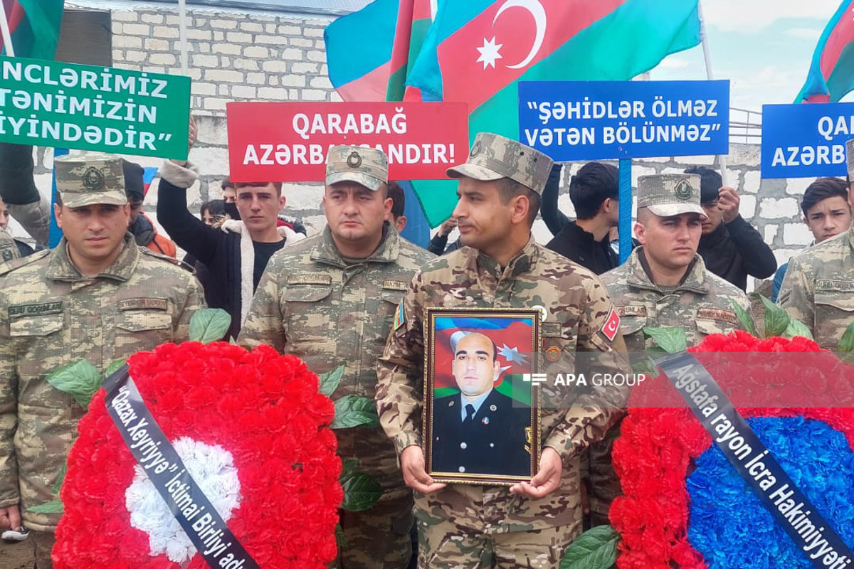 Azerbaijani serviceman Elshad Hasanov who martyred as a result of ...