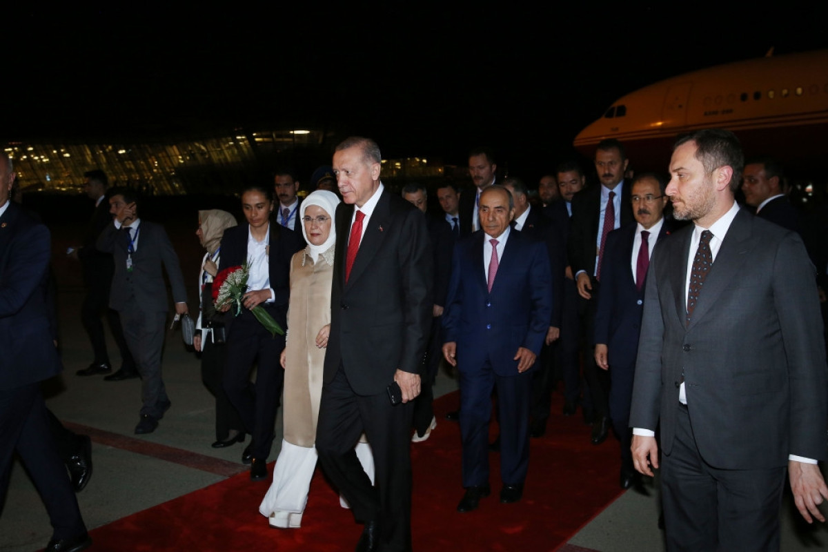 President Recep Tayyip Erdogan arrives on state visit in Azerbaijan-PHOTO